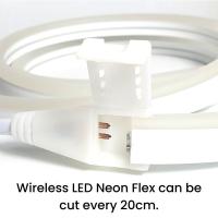 China Silicone Covered Warm White LED Neon Flex 24V DC Wireless 8x16mm 120LEDs/m IP65 Waterproof for sale