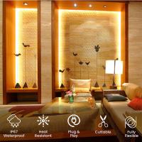China Silicone Covered Warm White LED Neon Flex 24V DC Wireless 8x16mm 120LEDs/m IP65 Waterproof for sale