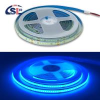 China 320Leds High Brightness Ice Blue COB Led Strip Light CE RoHs IP20 8mm Width 12V24V for sale