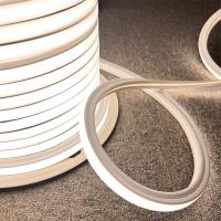 China Natural White Neon Flex 4000K DC 48V 16x16mm Flat Shape Vertical Bending IP65 Waterproof LED Neon Flex for sale