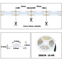 China Lighting High Brightness DC12V24V 480leds 8mm Ice-Blue COB Led Strip Light with 3- for sale
