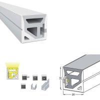 China Hotel Silicone Neon Flex 12*12mm Square DC 24V IP67 Waterproof Outdoor Led Neon Light for sale