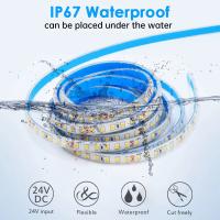 China COB Lighting Strip 110v220v 8mm 120leds 4000K IP67 Waterproof Die-Cutting Board SMD2835 Led Strip Light for sale