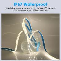 China COB Lighting Strip 110v220v 8mm 120leds 4000K IP67 Waterproof Die-Cutting Board SMD2835 Led Strip Light for sale