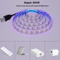 China LED Strip Light 5V 8mm 120LEDs Purple One Cut Electroplate for Your Requirements for sale