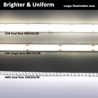 China DC12V24V 8mm10mm 320leds 3000K Warm flexible COB Led Strip Light for Indoor Decoration for sale