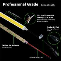 China DC12V24V 8mm10mm 320leds 3000K Warm flexible COB Led Strip Light for Indoor Decoration for sale