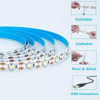 China 3- 120° Beam Angle 5v 120leds 8mm 4000K Natural One light one cut SMD2835 Led Strip Light for sale