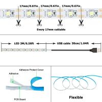 China 3- 120° Beam Angle 5v 120leds 8mm 4000K Natural One light one cut SMD2835 Led Strip Light for sale