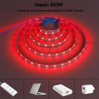 China 120leds 8mm Red One light one cut Electroplate flexible SMD2835 Led Strip Light 5v for sale