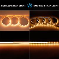 China DC 24V Waterproof 5V 8mm 320leds 1cm One Cut 4000K Natural Flexible COB LED Strip Light for sale