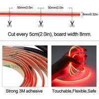 China 12V Dimmable Red COB LED Strip Light for Indoor and Outdoor Decoration 8mm 320 LEDs for sale