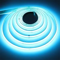 China 12v24v 8mm 320leds Ice-Blue flexible COB Led Strip Light for Lighting and circuitry design for sale