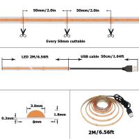 China 12v24v Wifi Control Mode 8mm 320leds Purple High Brightness COB Led Strip Light 0.06kg for sale