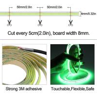 China Green COB Led Strip Light 8mm 320leds 12v24v for Outdoor and Indoor Long Lifetime for sale