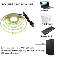 China Green COB Led Strip Light 8mm 320leds 12v24v for Outdoor and Indoor Long Lifetime for sale