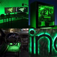 China Green COB Led Strip Light 8mm 320leds 12v24v for Outdoor and Indoor Long Lifetime for sale
