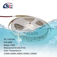 China 3- Waterproof Full PU Glue Colorful 120LEDS IP65 SMD2835 LED Strip 12/24V 8mm PCB for sale