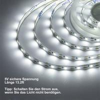 China IP20 Rated High brightness 5v 8mm 120leds 6500K White flexible Electroplate SMD2835 Led Strip Light for sale