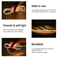 China DC12V24V 8mm10mm 480Leds 3000K4000K6500K Warm Natural White flexible COB Led Strip Light for sale
