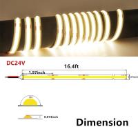 China DC12V24V 8mm10mm 480Leds 3000K4000K6500K Warm Natural White flexible COB Led Strip Light for sale