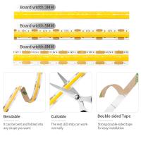 China High Brightness DC12V24V 8mm10mm 480Leds 3000K Warm COB Led Strip Light NO-Waterproof for sale