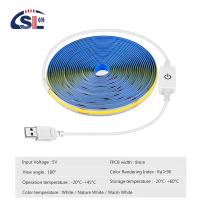China 5V DC Input Copper Material COB 320LEDs IP20 Ra 90 LED Light Strip for Home Lighting for sale