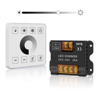 China Wireless RF Touch Panel LED Light Controller for Monochrome Two-Color and RGB Lights for sale