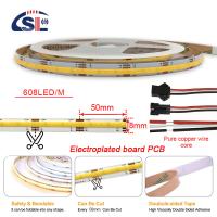 China 12v24v 8mm 608leds 3000K 4000K 6500K CCT Electroplate Dual Color COB Led Strip Light for sale