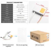 China 73*47*13mm Smart Bathroom Mirror Touch Switch with DC12V Output Voltage and LED Light for sale