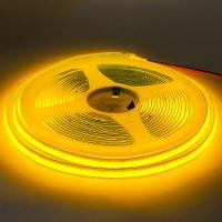 China Electroplate COB 24v COB 320Ds 8mm Ra 85 Golden Yellow Light Strip for Home Lighting for sale