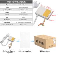 China 12V 1A 12W Customized Special Integrated Touch Sensor Switch for Bathroom Vanities Mirrors for sale