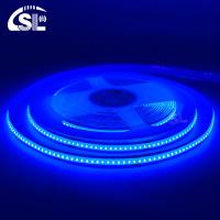 China SL- COB-03208DB 8mm PCB Width 180 Degree Viewing Angle Blue LED Light Strip for sale