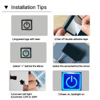 China Max. 3A Current Touch Sensor Switch for Mirror 50*46*10mm Product Size Smart LED Light for sale