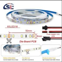 China DC12V SMD2835 60D 8mm 1100-1200LM 12000K Ra70 Die-Cutting Board LED Light Strips for Smart Mirrors for sale