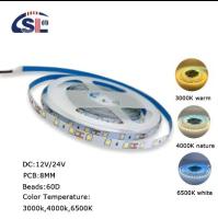 China DC12V SMD2835 60D 8mm 1100-1200LM 12000K Ra70 Die-Cutting Board LED Light Strips for Smart Mirrors for sale