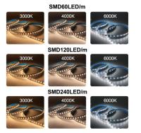 China DC12V SMD2835 60D 8mm 1100-1200LM 12000K Ra70 Die-Cutting Board LED Light Strips for Smart Mirrors for sale