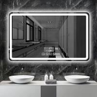 China Hotel Home Bathroom Decoration Large Oval Bath Mirrors with Touch Screen and LED Lights for sale