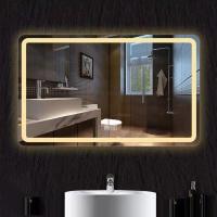 China Hotel Home Bathroom Decoration Large Oval Bath Mirrors with Touch Screen and LED Lights for sale