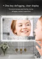 China Square Wall Mounted LED Bathroom Mirror with Lights 3000-6000K Dimming Anti-Fog for sale