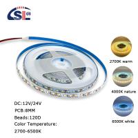 China DC12V 24V SMD2835 120D 5mm 12000K Ra70 LED Light Strips for Bathroom Vanities Mirrors for sale