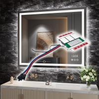 China 60W Time Temperature Display Slim DC12V 5A LED Light Mirror Touch Sensor Stepless Dimmer Switch for sale