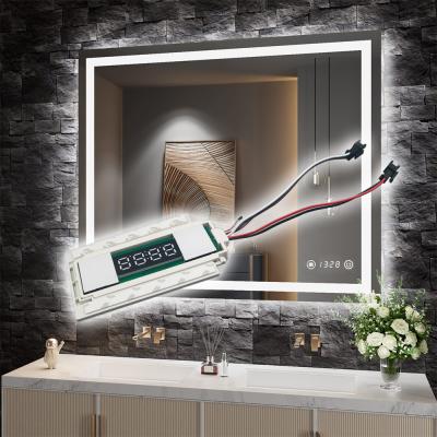 China Time Display Slim DC12V 5A 60W Defogger LED Light Mirror Touch Sensor Stepless Dimmer Switch for sale
