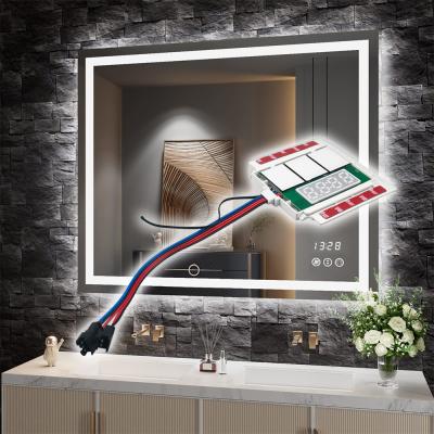 China DC12V 5A 60W Time Temperature Display Defogger LED Light Mirror Touch Sensor Stepless Dimmer Switch for sale