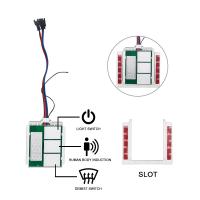 China DC12V 5A 60W Time Temperature Display Defogger LED Light Mirror Touch Sensor Stepless Dimmer Switch for sale