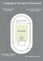 China Smart LED Bathroom Vanity Mirror with Oval Bath Toilet and Luminous Lights in Silver for sale