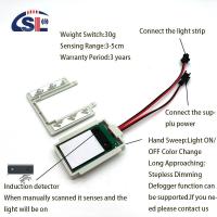 China DC12V Smart Hand Led Light One/Three Colors Mirror Manual Scanning Dimming Control Non-Touch Sensor Switch for sale