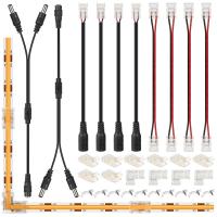 China DIY Home Lighting Plastic 8mm 2 Pin SMD Cob Led Strip Connector for Modern Design for sale