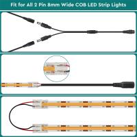 China DIY Home Lighting Plastic 8mm 2 Pin SMD Cob Led Strip Connector for Modern Design for sale