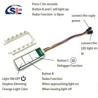 China Dimming level Yes Customizable 12V/24V 5A 60W/120W Rader PIR Motion Sensor Light Switch LED Light Source 1NO/1NC Switch Combination Bathroom for sale